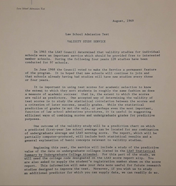 LSAT Validity and ABA Standard 503 | The Law School Admission Council